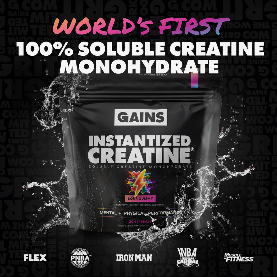 Instantized Creatine® - Sour Gummy – Gains in Bulk