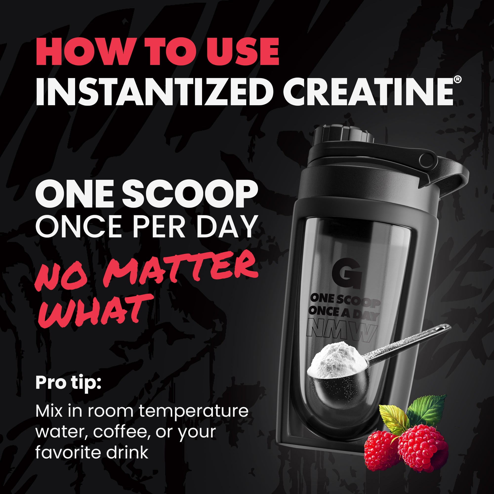 Instantized Creatine - Sour Raspberry – Gains in Bulk